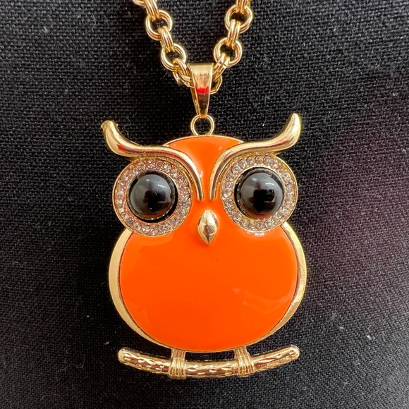 Amrita Singh | Jewelry | Amrita Singh Orange Black Miami Owl Pendant ...
